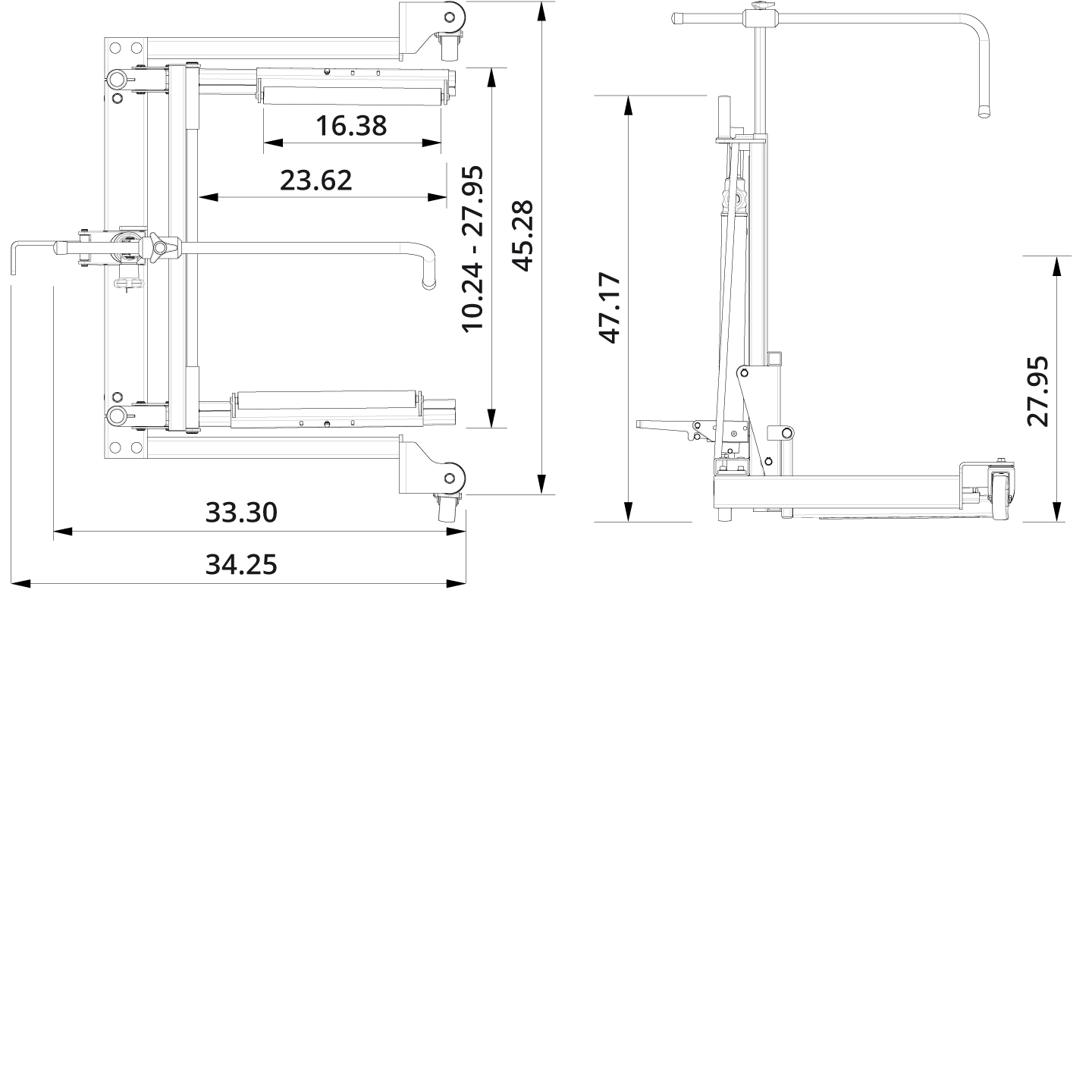 Wheel trolley for aicrafts 0,5t - WTA500AP