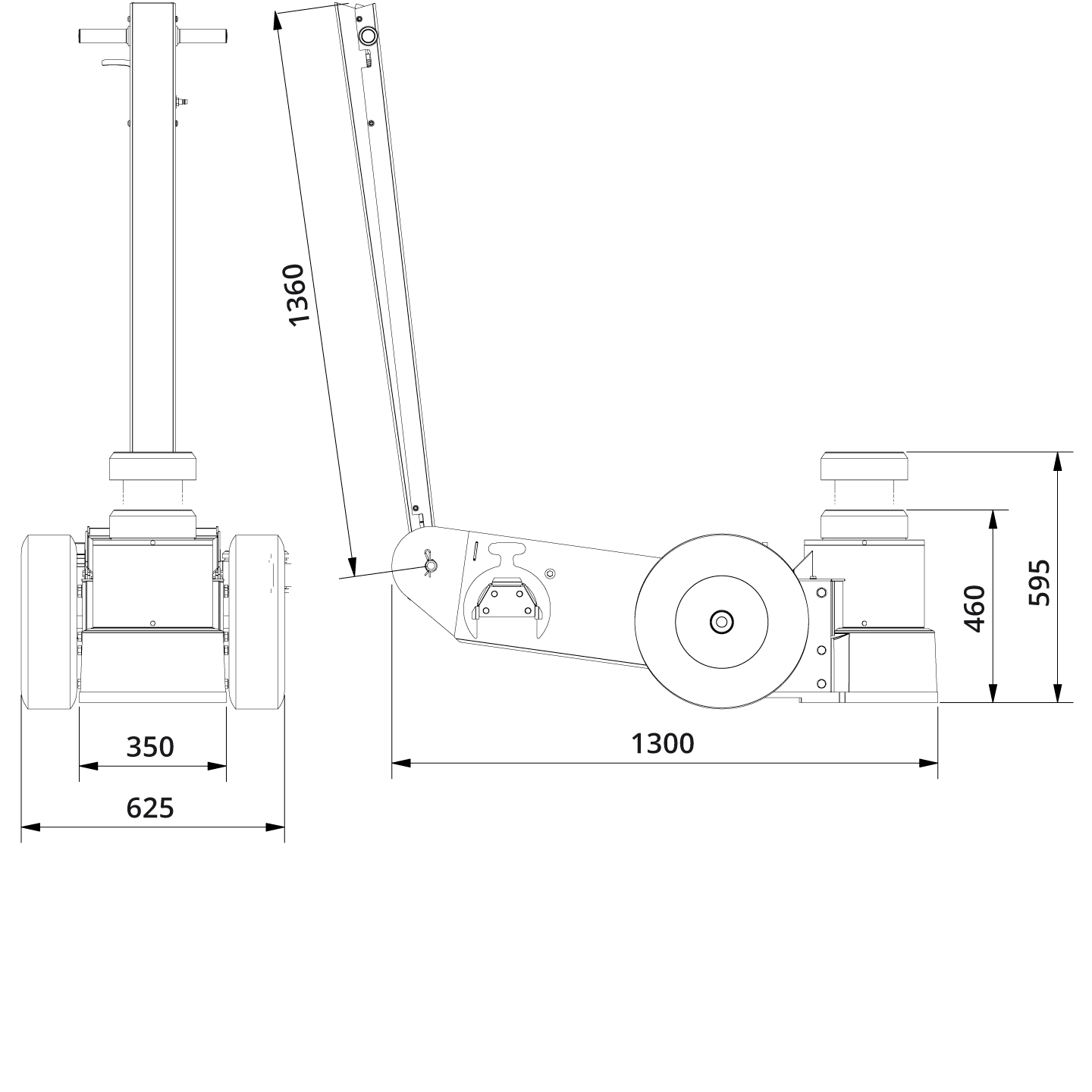 Heavy duty jack 100t - 100-1L